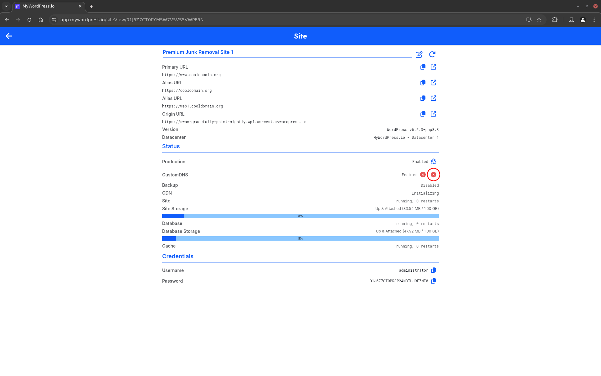 Custom Dns :: MyWordPress - Documentation Custom Dns :: MyWordPress - Documentation